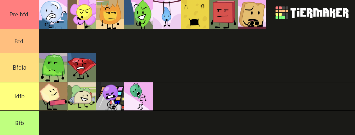 BFB - Final 14! Tier List (Community Rankings) - TierMaker