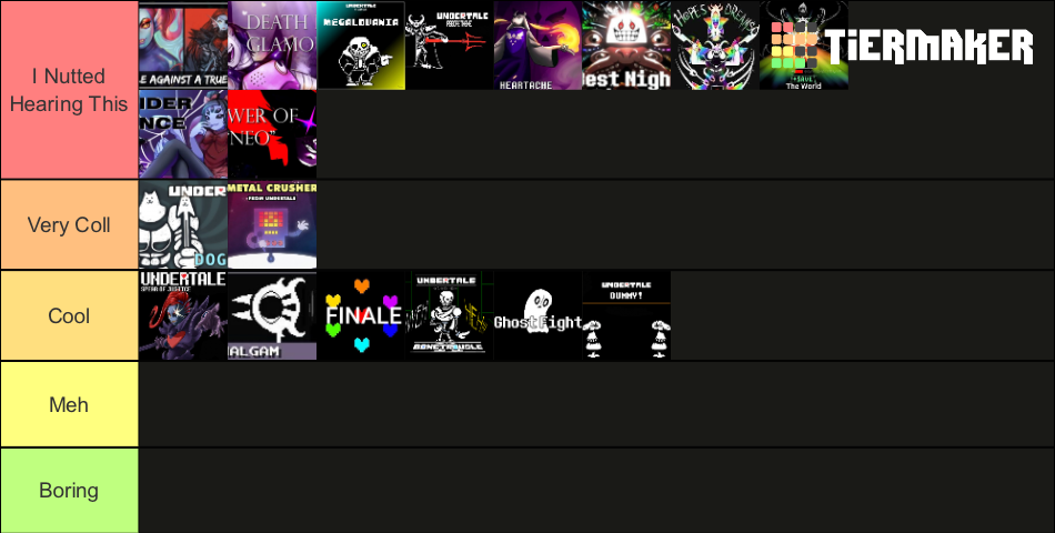 Undertale Boss Themes Tier List (Community Rankings) - TierMaker
