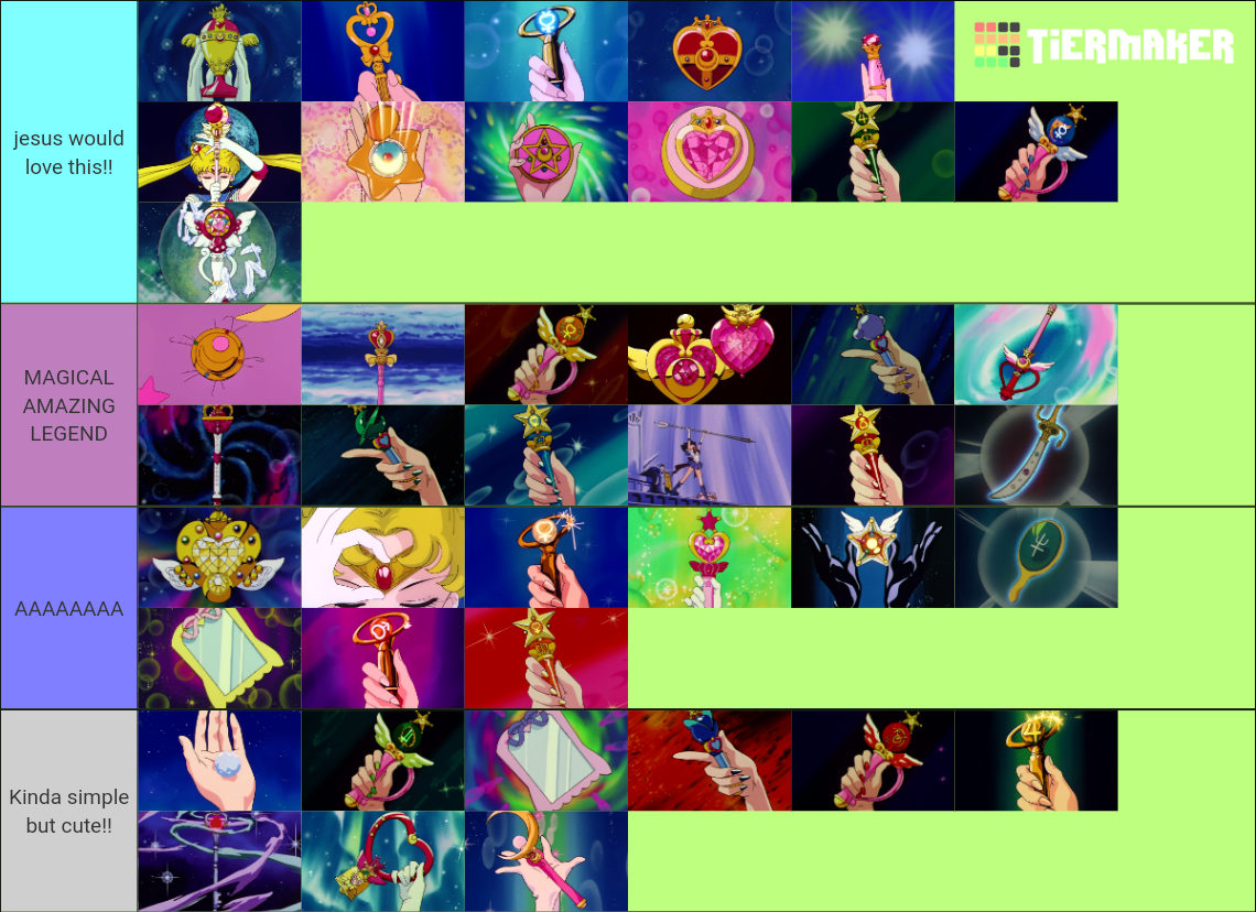 Sailor Moon Items & Weapons Tier List (Community Rankings) - TierMaker