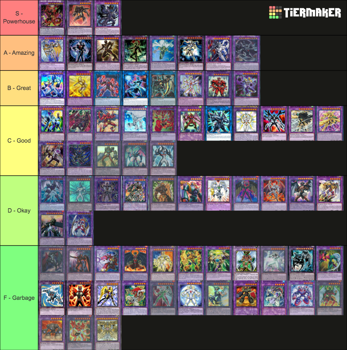 Extra Deck HERO Monsters Tier List (Community Rankings) - TierMaker