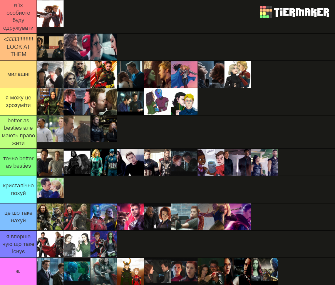 155 Marvel Ships Tier List (Community Rankings) - TierMaker