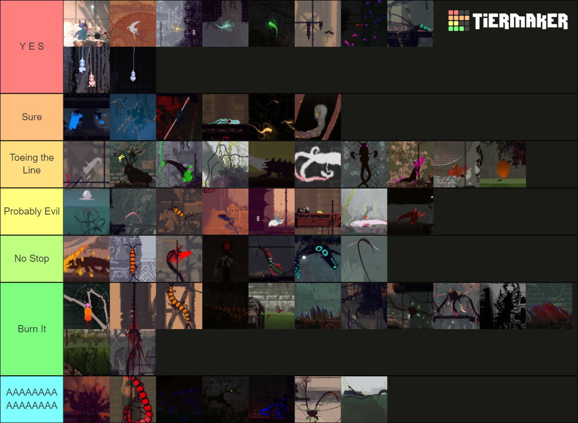 Rain World Creatures, Ranked By How I Feel About Them Tier List ...