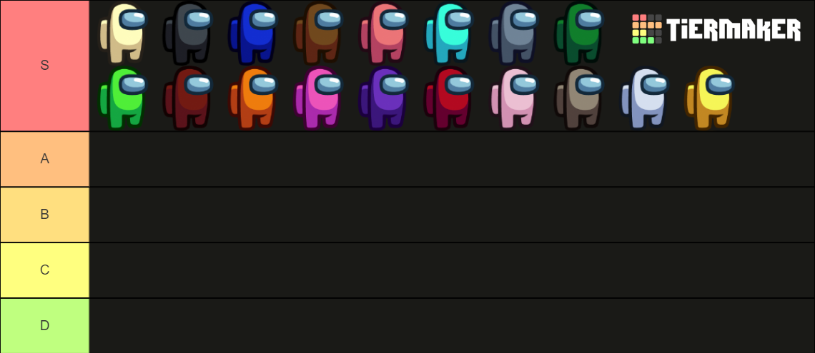 Among Us Colors (15 Player Update) Tier List (Community Rankings ...