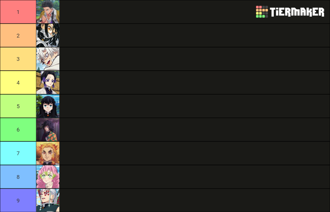Hashira ranking 1 to 9 Tier List (Community Rankings) - TierMaker