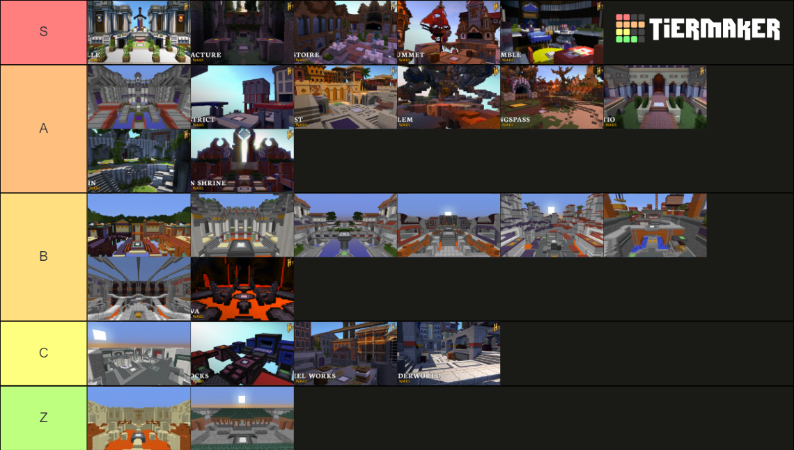 Wool Wars Maps Tier List (Community Rankings) - TierMaker