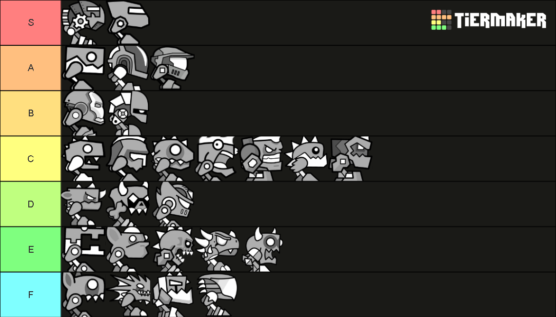 Recent Geometry Dash Tier Lists - TierMaker