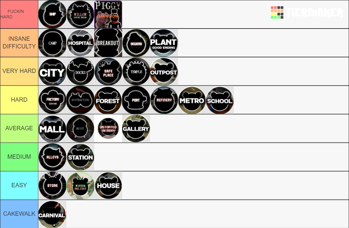 ROBLOX PIGGY CHAPTERS[BOOKS 1 and 2] + BONUS CHAPTERS Tier List ...