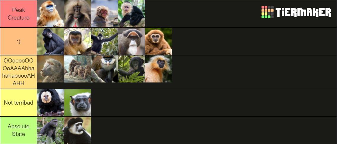 Monkeys/Apes Tier List (Community Rankings) - TierMaker