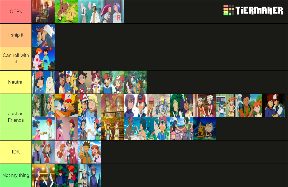 Pokemon Anime Shipping Tier List (Community Rankings) - TierMaker