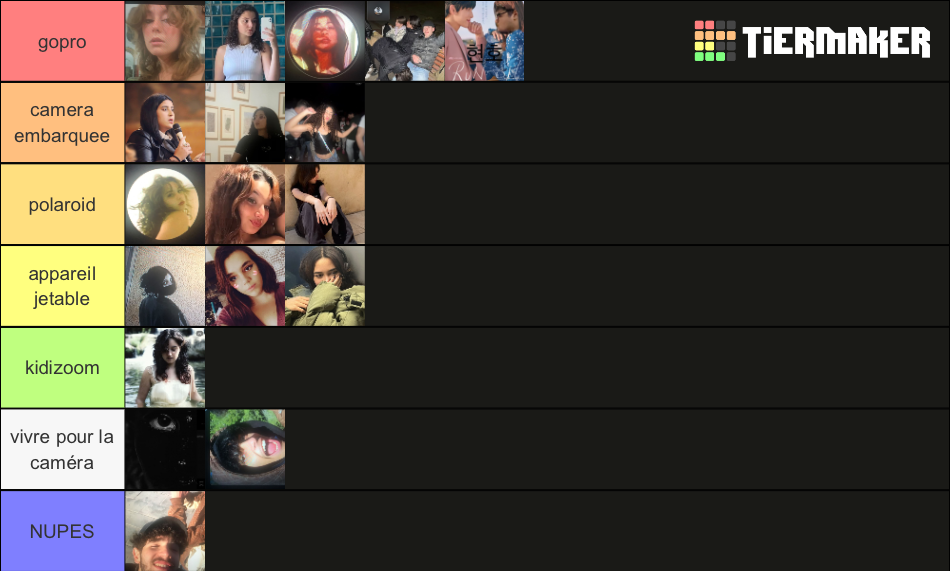 vivre pour les camera Tier List (Community Rankings) - TierMaker