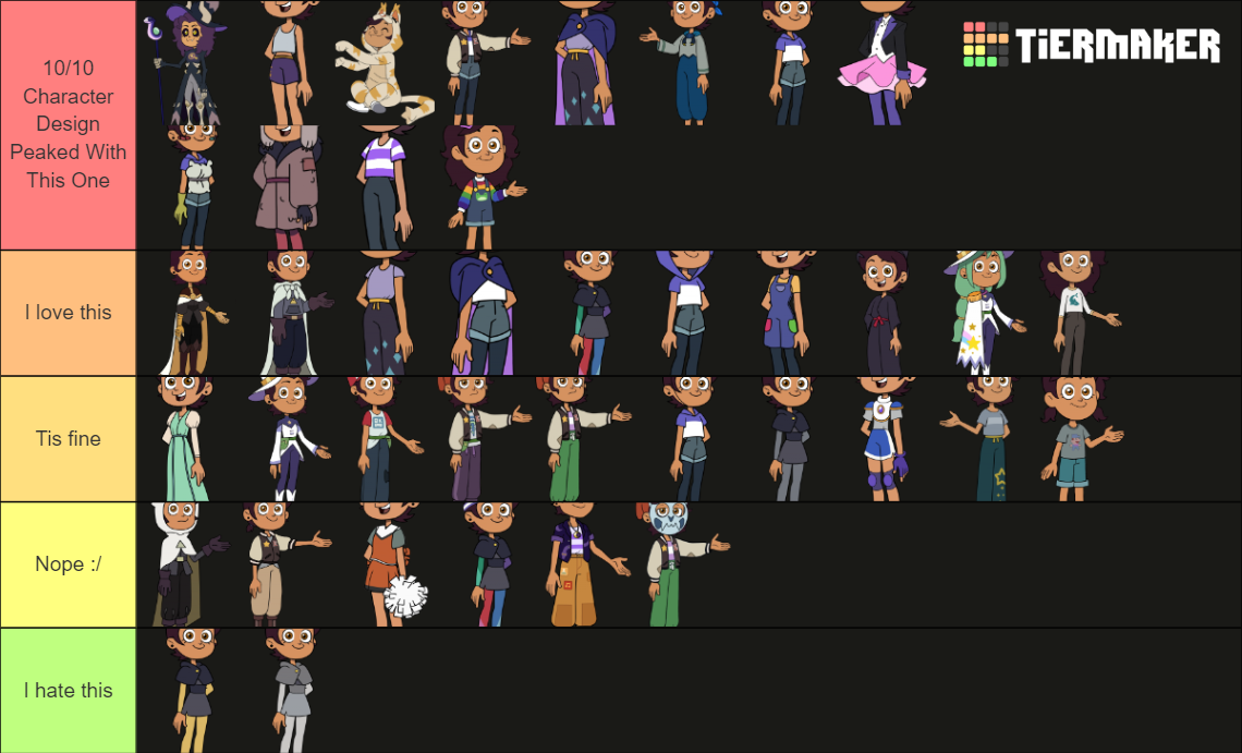 Luz Noceda Looks Tier List (Community Rankings) - TierMaker