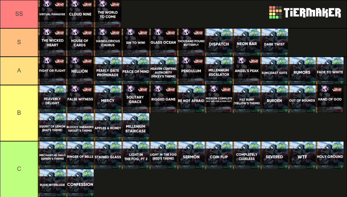 Neon White Music Tier List (Community Rankings) - TierMaker