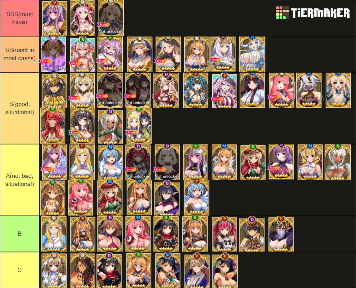 Queen's Blade Limit Break by Shin Tier List (Community Rankings ...