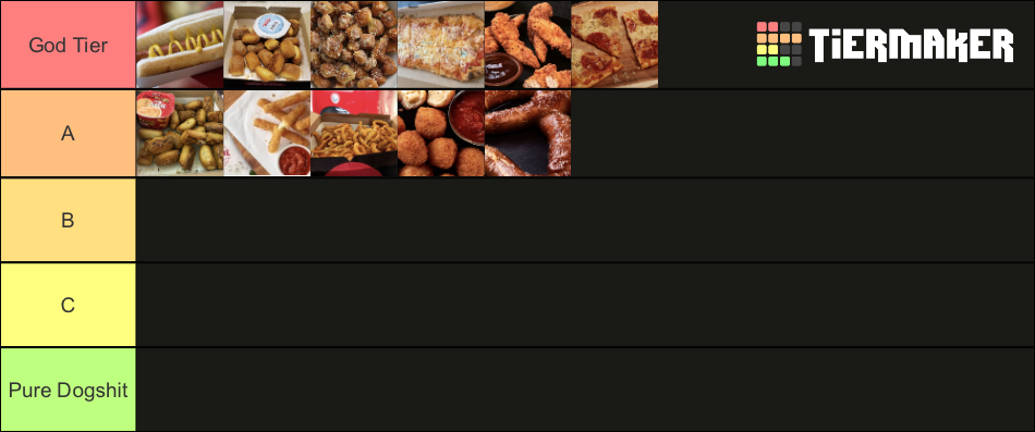 AMC Hot Foods Tier List (Community Rankings) - TierMaker
