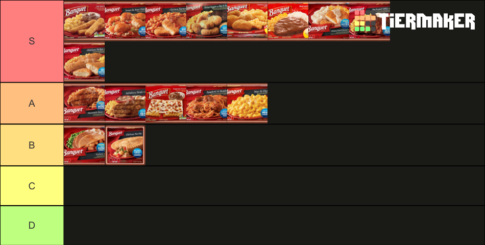 Banquet TV Dinners Tier List (Community Rankings) - TierMaker