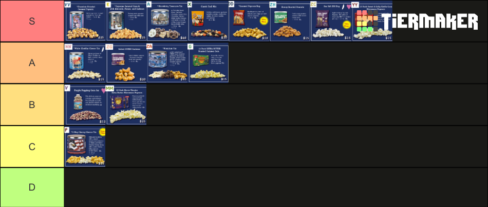 Boyscouts Popcorn Tier List (Community Rankings) - TierMaker