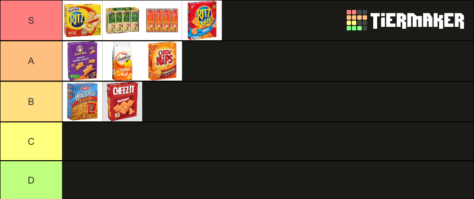 Cheese Crackers Tier List (Community Rankings) - TierMaker