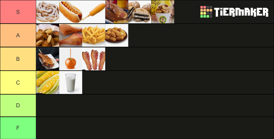 Minnesota State Fair Foods Tier List (Community Rankings) - TierMaker