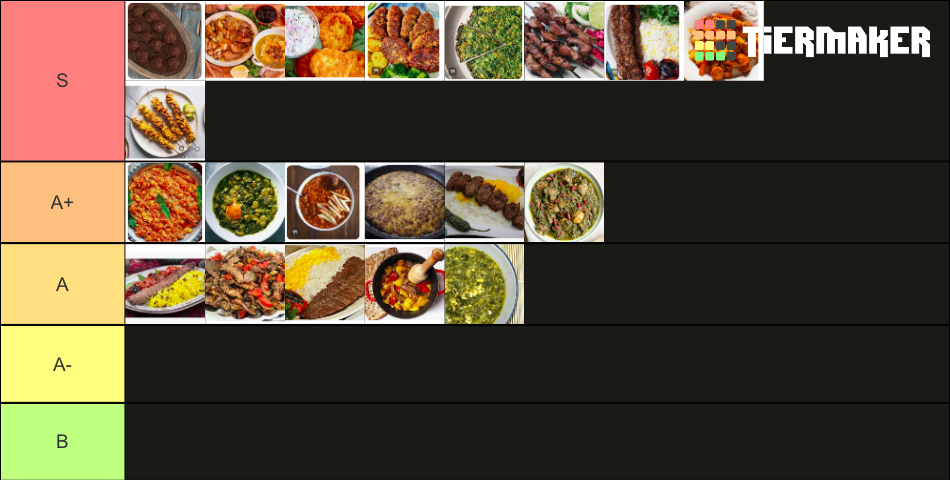 Persian Foods Tier List (Community Rankings) - TierMaker