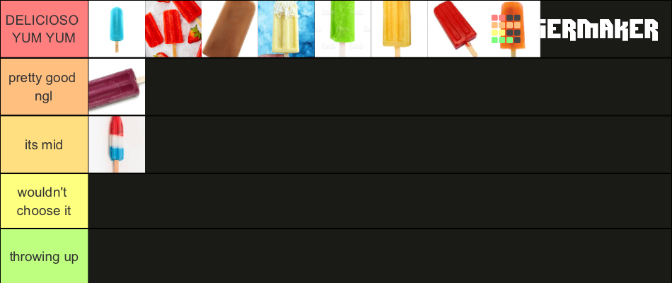 Popsicle Flavors Tier List (Community Rankings) - TierMaker