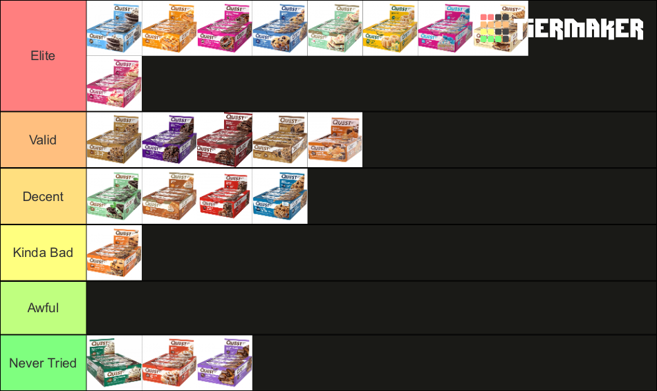 Quest Bar - Standard Bars (2022) Tier List (Community Rankings) - TierMaker