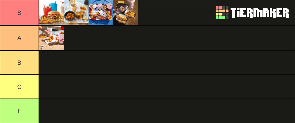 Sonic Fast Food Menu Tier List (Community Rankings) - TierMaker