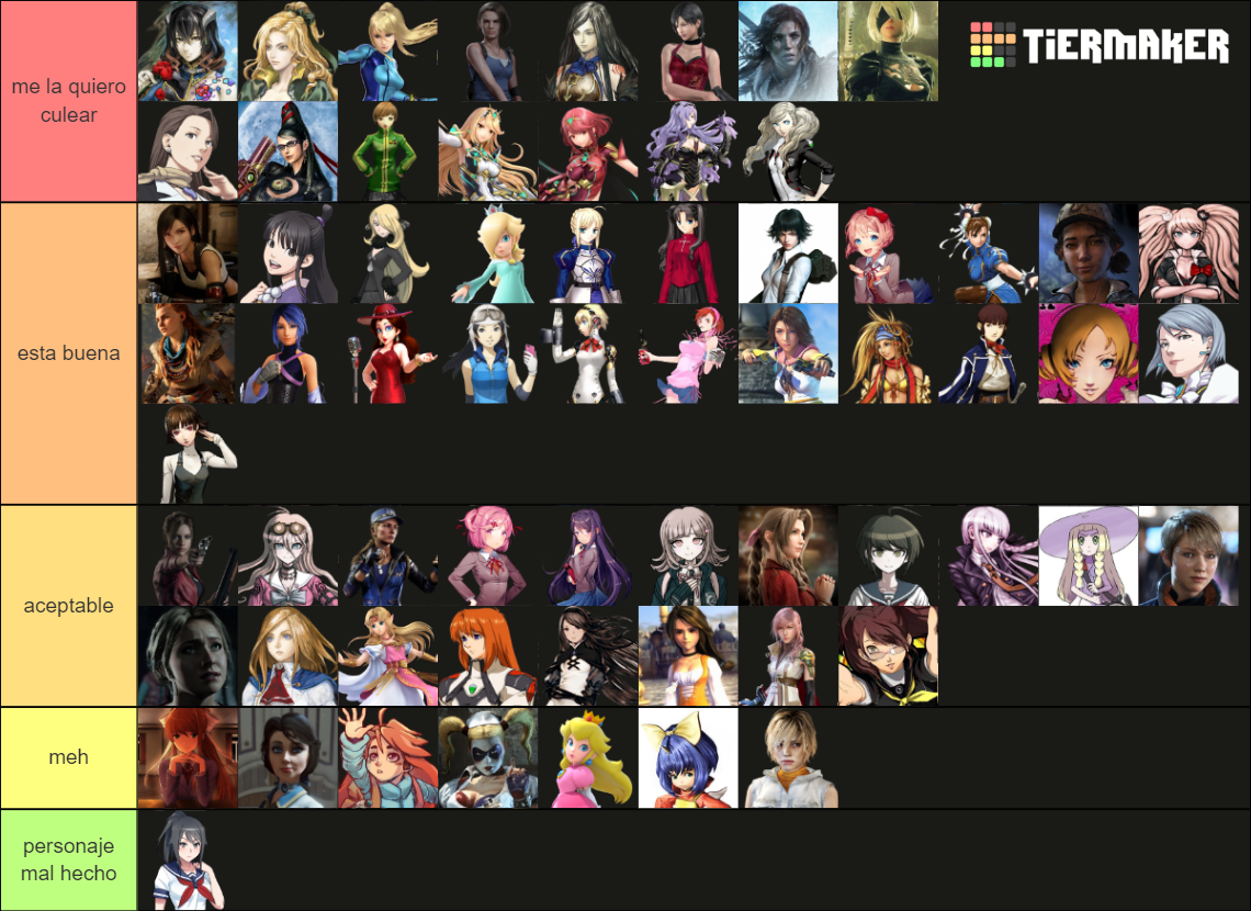 Video Games Female Characters Tier List (Community Rankings) - TierMaker