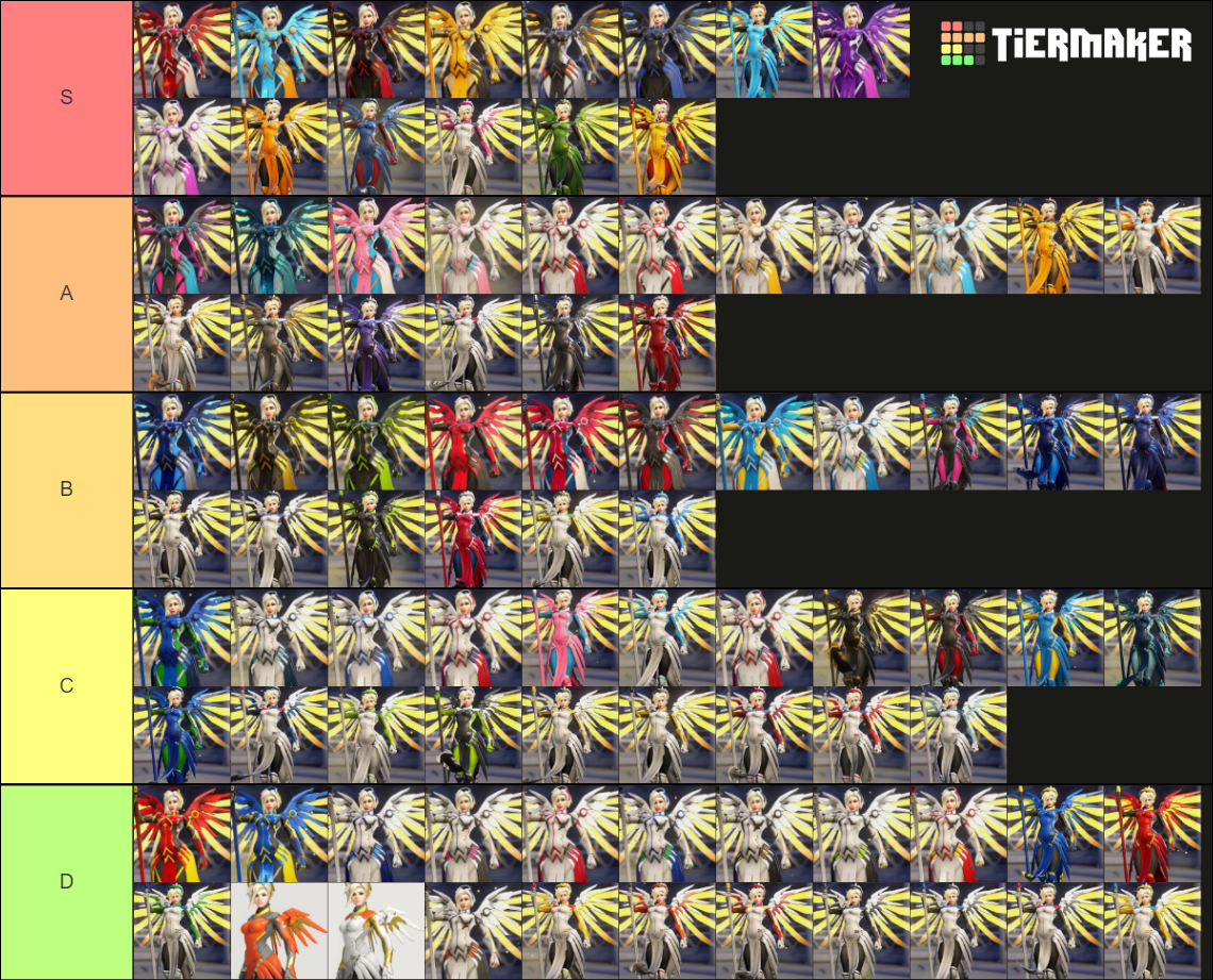 Overwatch 1 & 2 Mercy OWL Skins Tier List (Community Rankings) - TierMaker