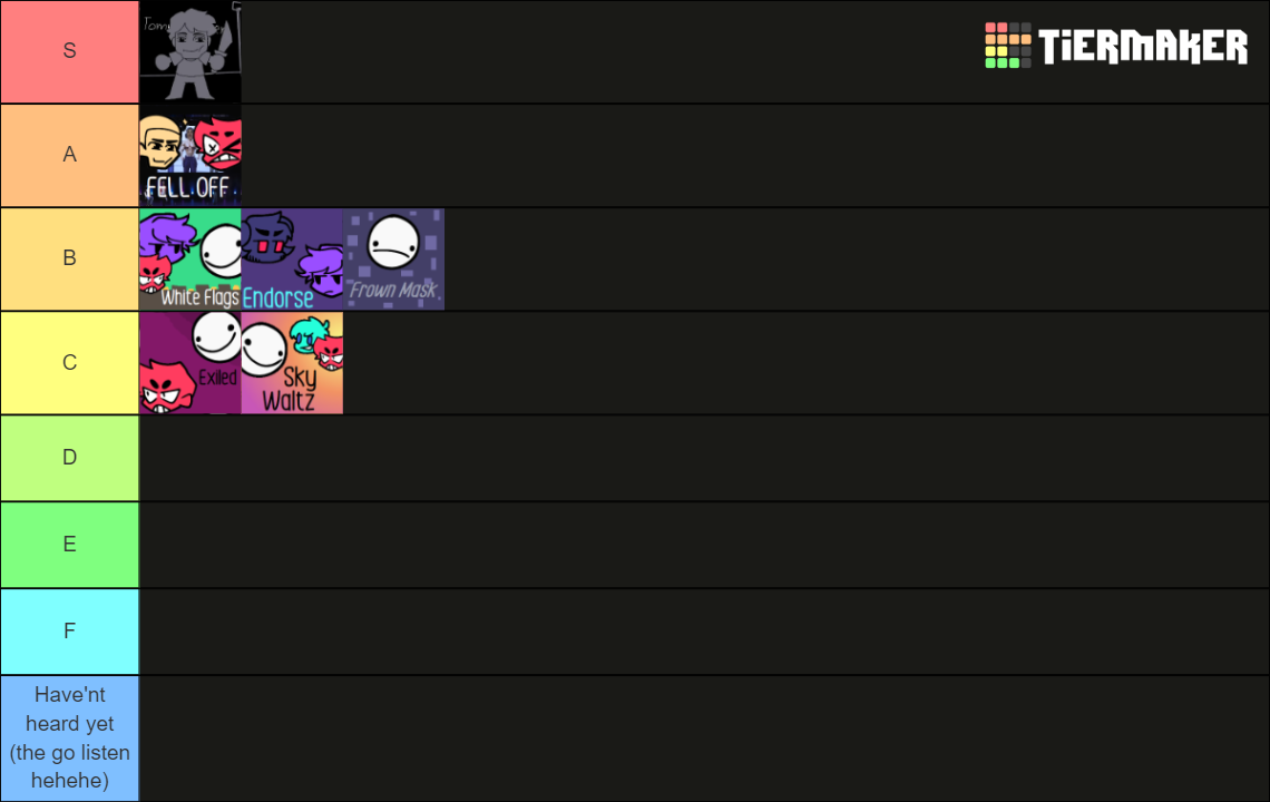 Seek's MCYT Mod FNF all songs TIER LIST Tier List (Community Rankings ...