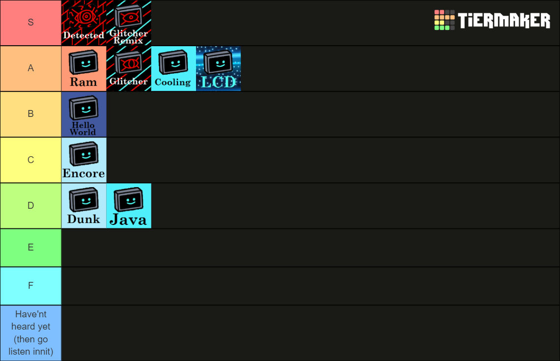 Vs Hex FNF main songs TIER LIST Tier List (Community Rankings) - TierMaker