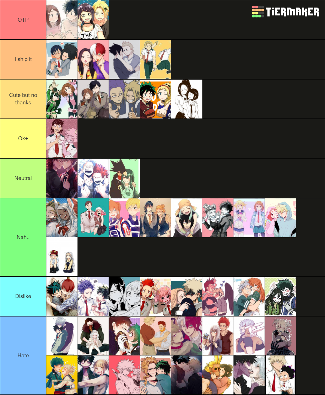 My Hero Academia Ships - Bnha Ships Tier List (Community Rankings ...