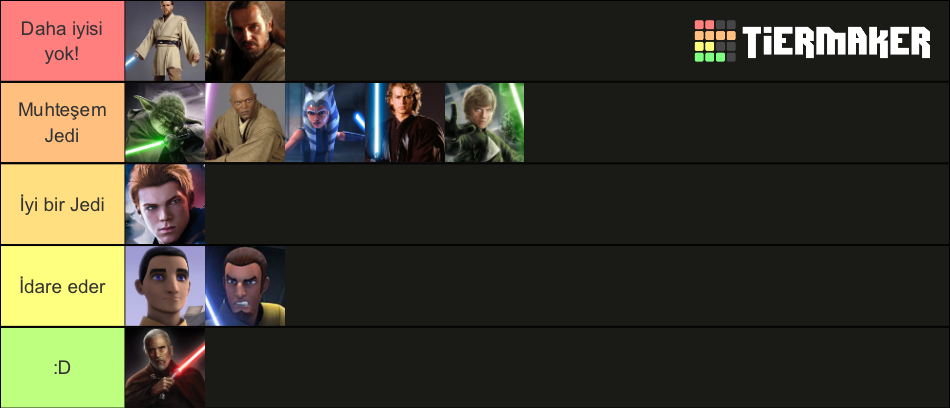 Star Wars Jedi and Sith Tier List (Community Rankings) - TierMaker