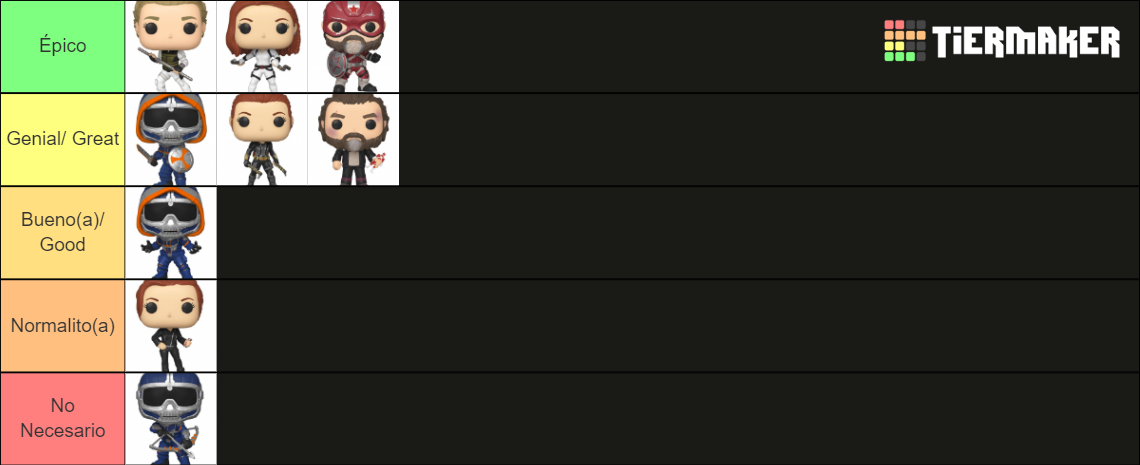 Black Widow Funko Pop Tier List (Community Rankings) - TierMaker