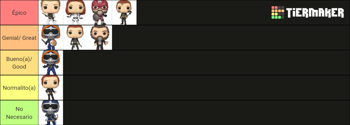 Black Widow Funko Pop Tier List (Community Rankings) - TierMaker