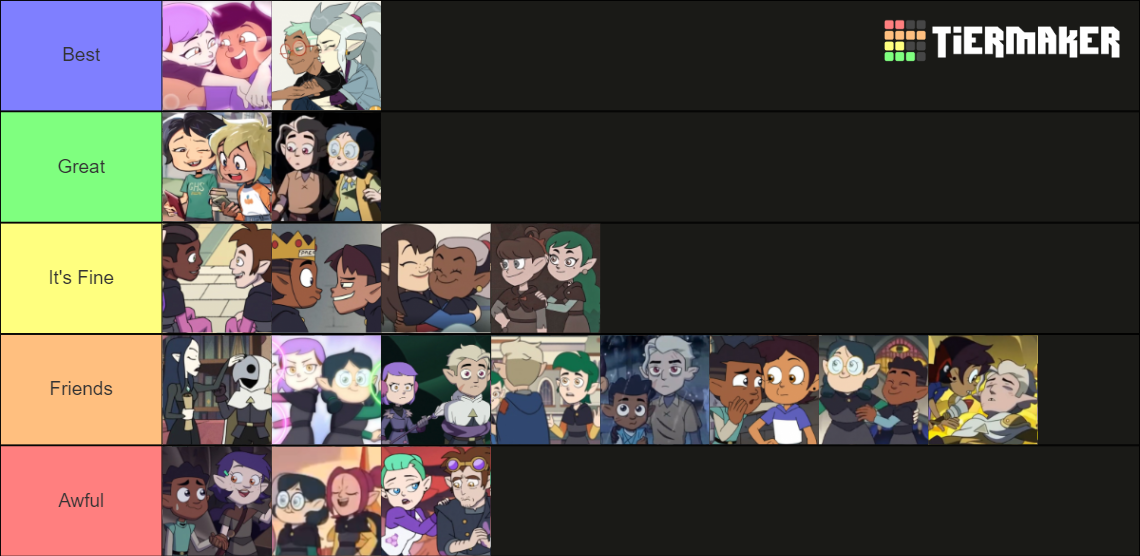 The Owl House Ships (S3) Tier List (Community Rankings) - TierMaker
