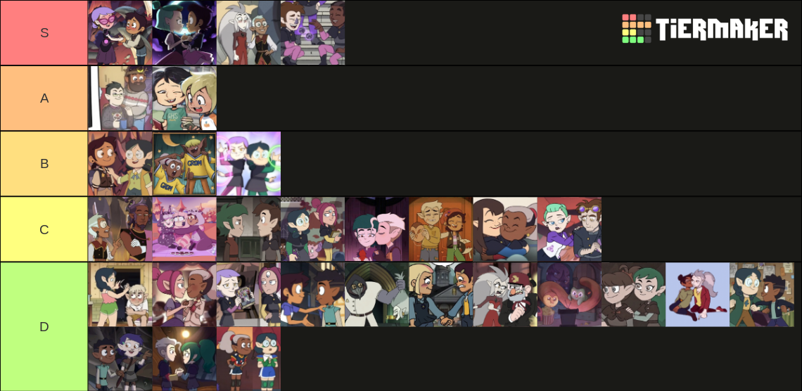 Ultimate Owl House Ships Ranking Teirlist (S3 UPDATED) Tier List ...