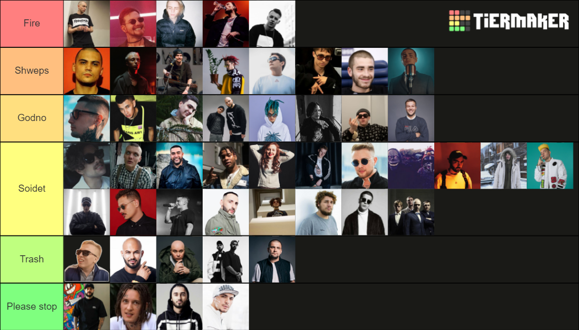Russian Rappers Tier List (Community Rankings) - TierMaker