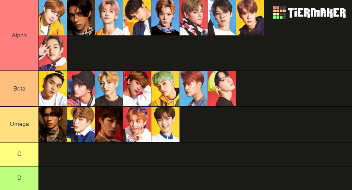 NCT Alpha/Beta/Omega Tier List (Community Rankings) - TierMaker