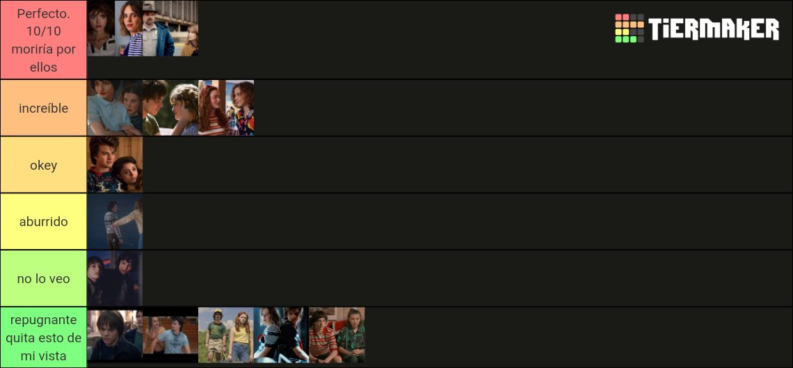 Stranger Things ships Tier List (Community Rankings) - TierMaker
