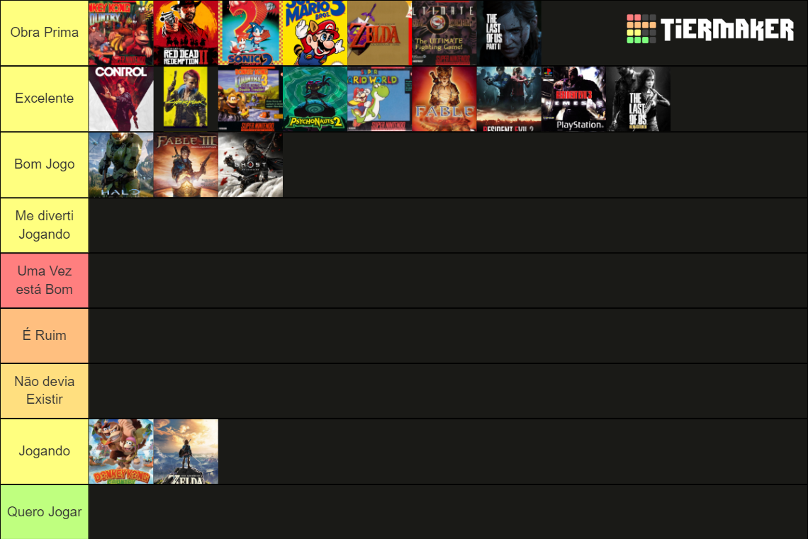 Games List Tier List (Community Rankings) - TierMaker