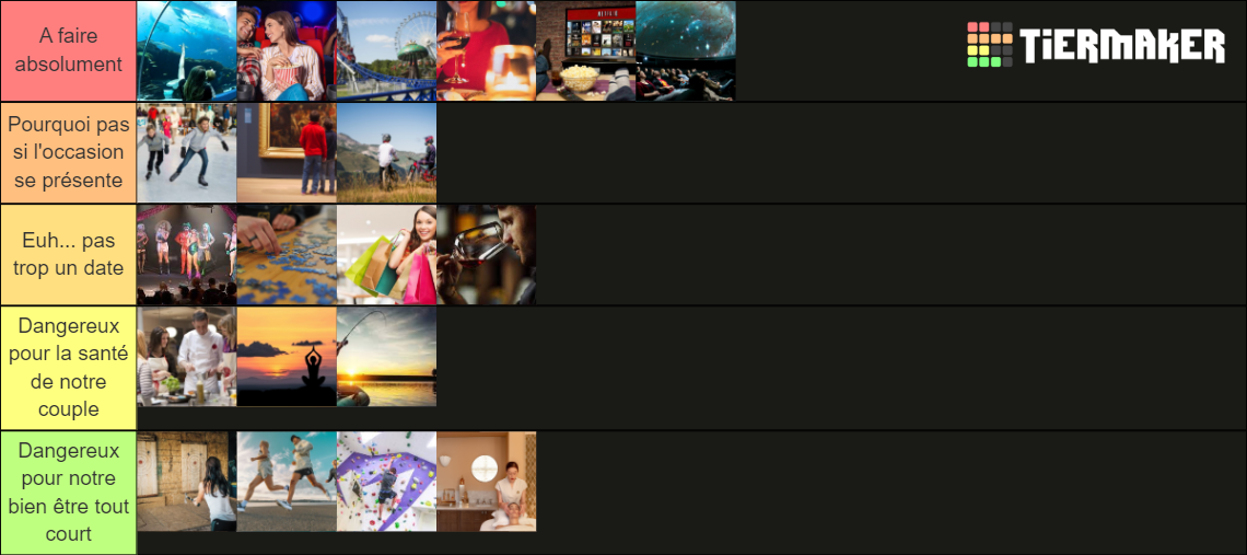 Super idées date Tier List (Community Rankings) - TierMaker