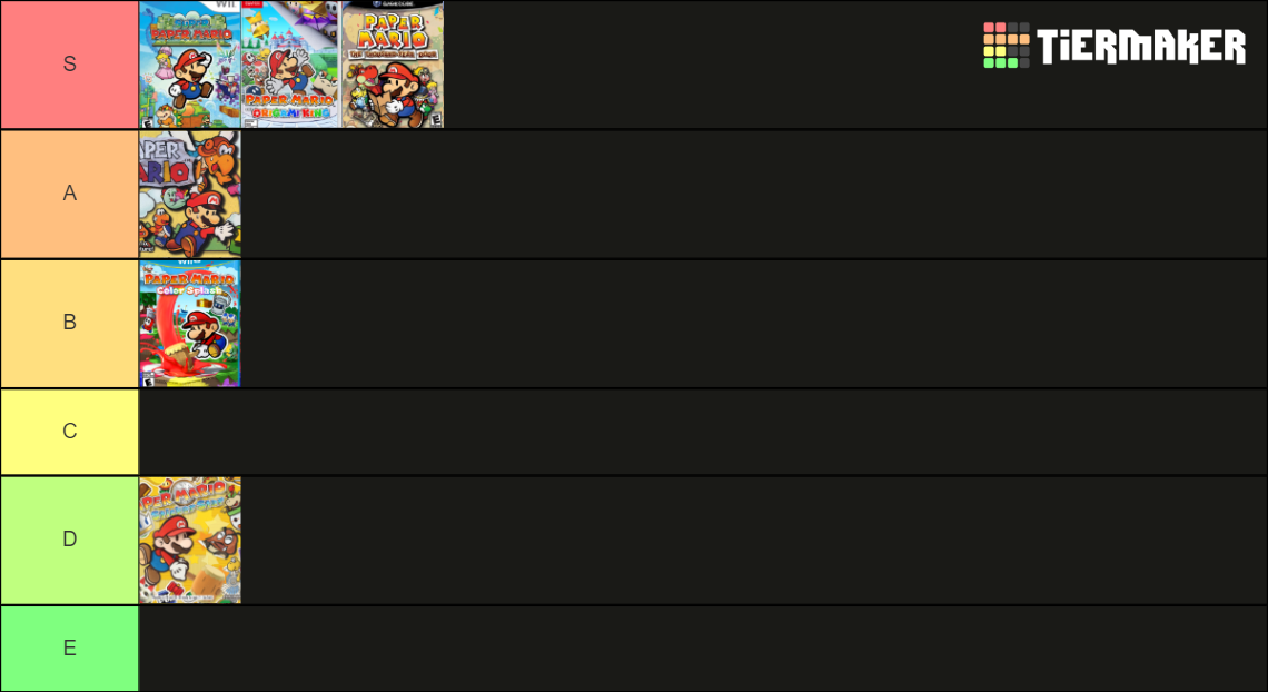 Paper Mario Games Tier List (Community Rankings) - TierMaker