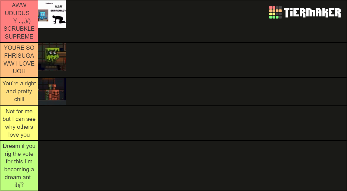 Minecraft mob vote mobs Tier List (Community Rankings) - TierMaker