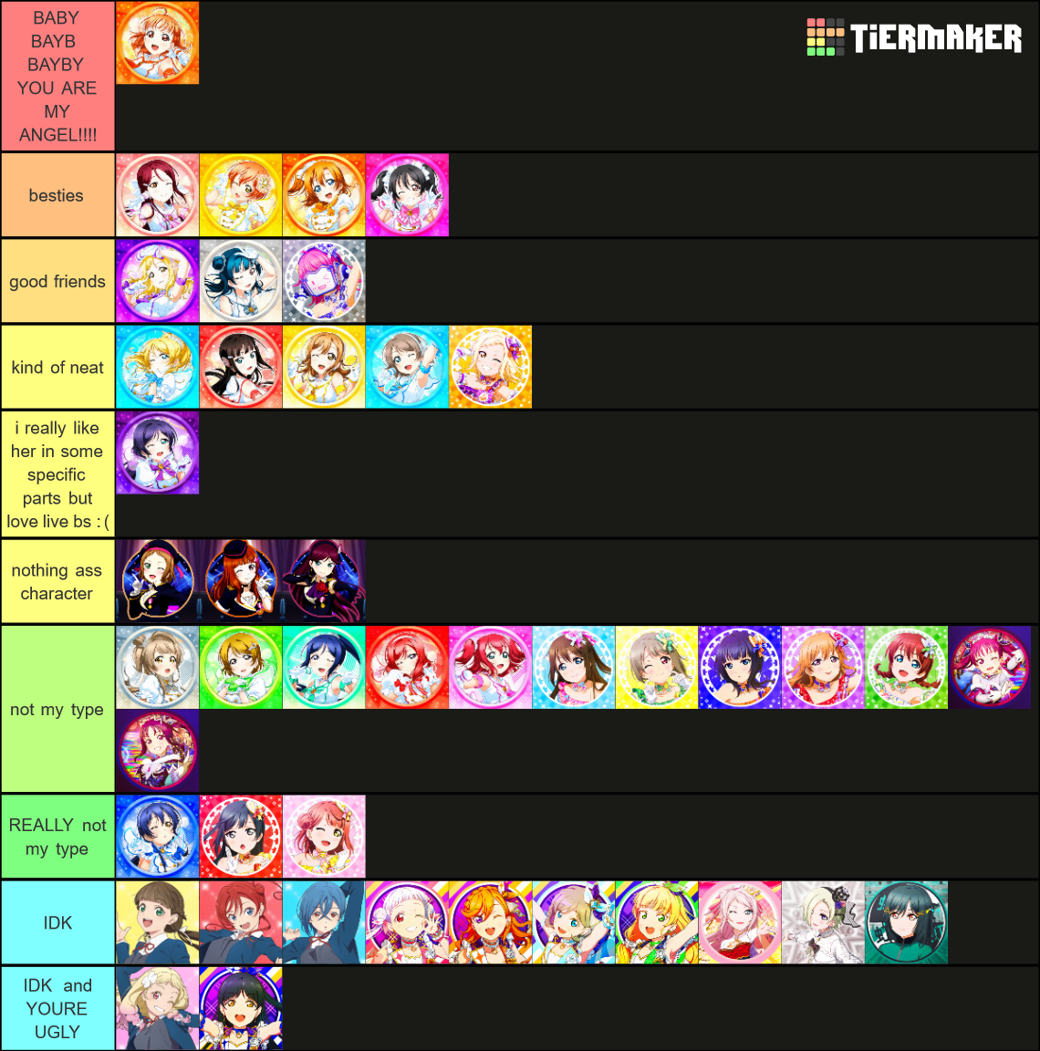 Ultimate Love Live! Tier List (Community Rankings) - TierMaker