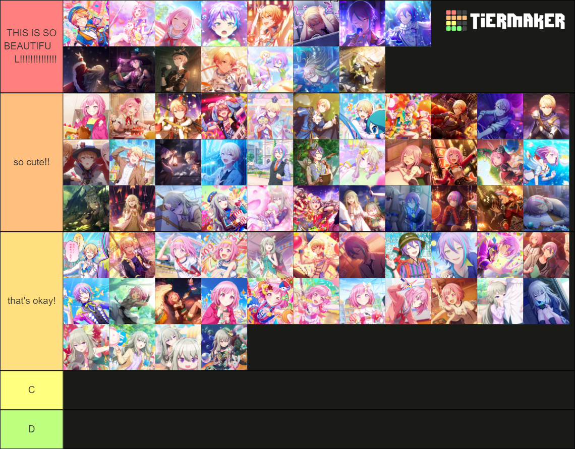 project sekai - all wonderlandxshowtime 3/4 star cards Tier List ...