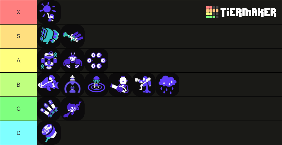 Splatoon 3 All Specials Tier List (Community Rankings) - TierMaker