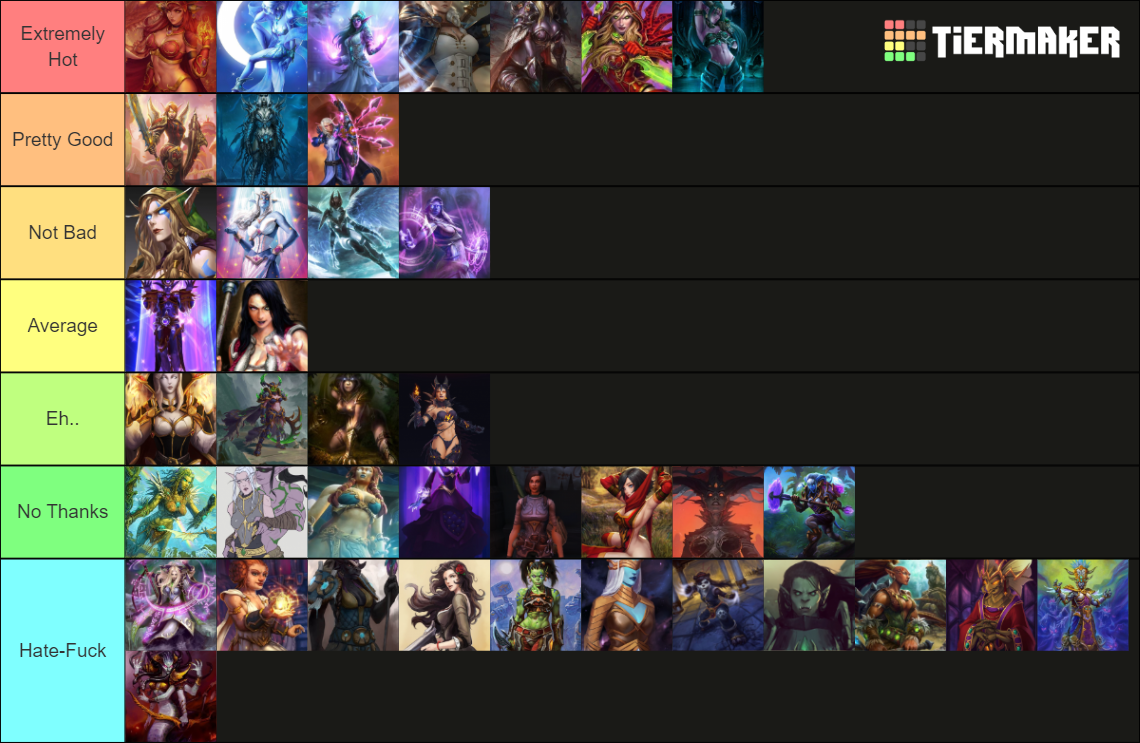 Hottest WoW Characters Tier List (Community Rankings) - TierMaker