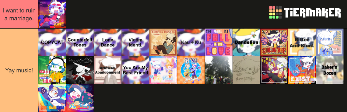 All Yonkagor Original Songs Tier List (Community Rankings) - TierMaker