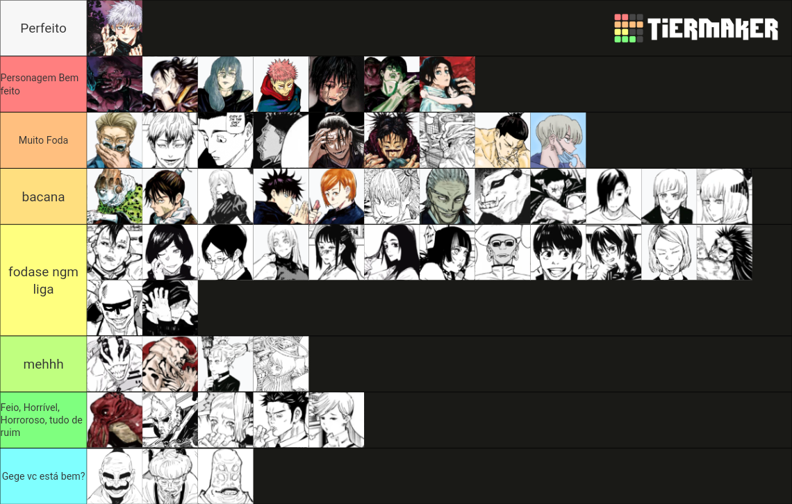 Jujutsu Kaisen Manga Tier List (Community Rankings) - TierMaker Jujutsu Kaisen Manga Tier List (Community Rankings) - TierMaker