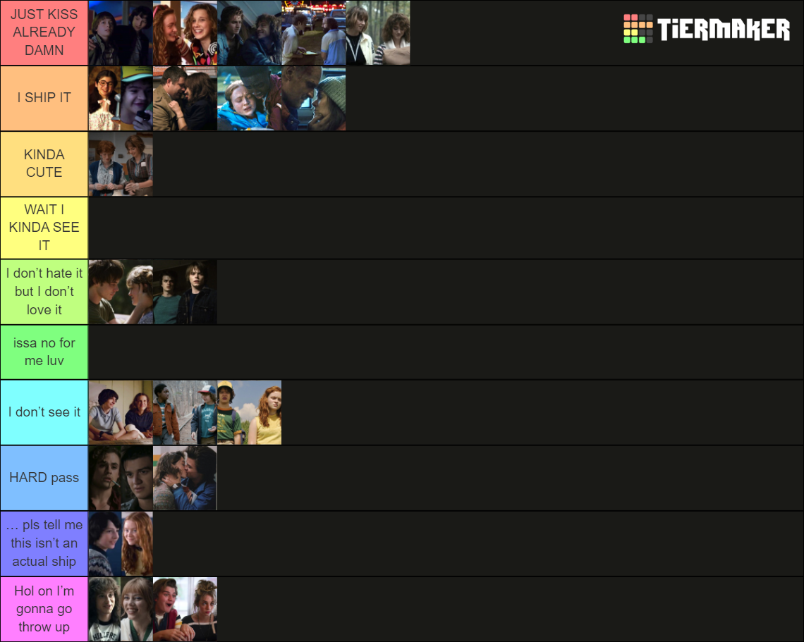 Stranger Things Ships 👁👁💅 Tier List (Community Rankings) - TierMaker